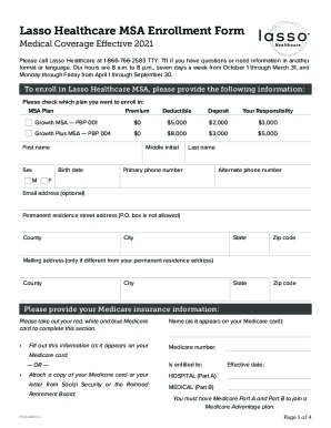 Fillable Online Medicare Medical Savings Account - MSA ...