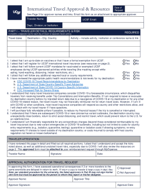 Fillable Online International Travel Approval & Resources Request Fax ...