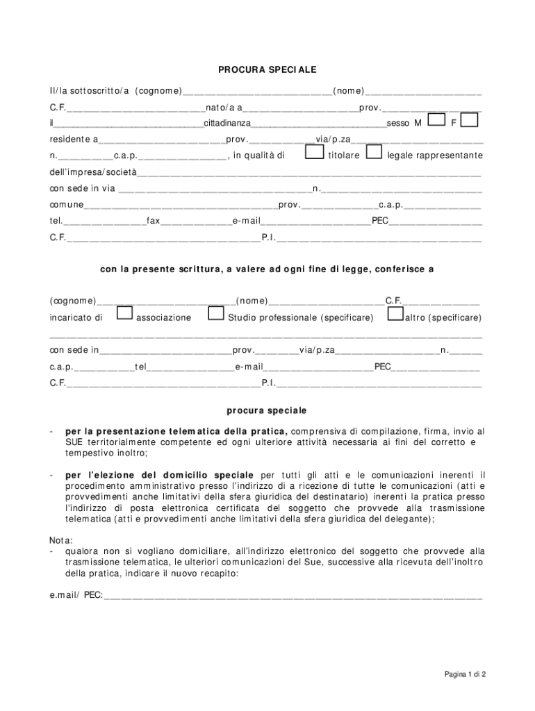 Fillable Online fill.ioIl-la-sottoscritto-a-Cognome-NomeFill - Free ...