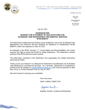 Fillable Online file lacounty file.lacounty.govADDENDUM ONE REQUEST FOR STATEMENT OF ...