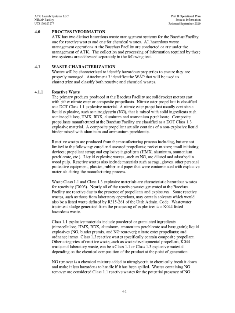 Fillable Online deq.utah.govatk-launch-systemsATK Launch Systems - Utah ...