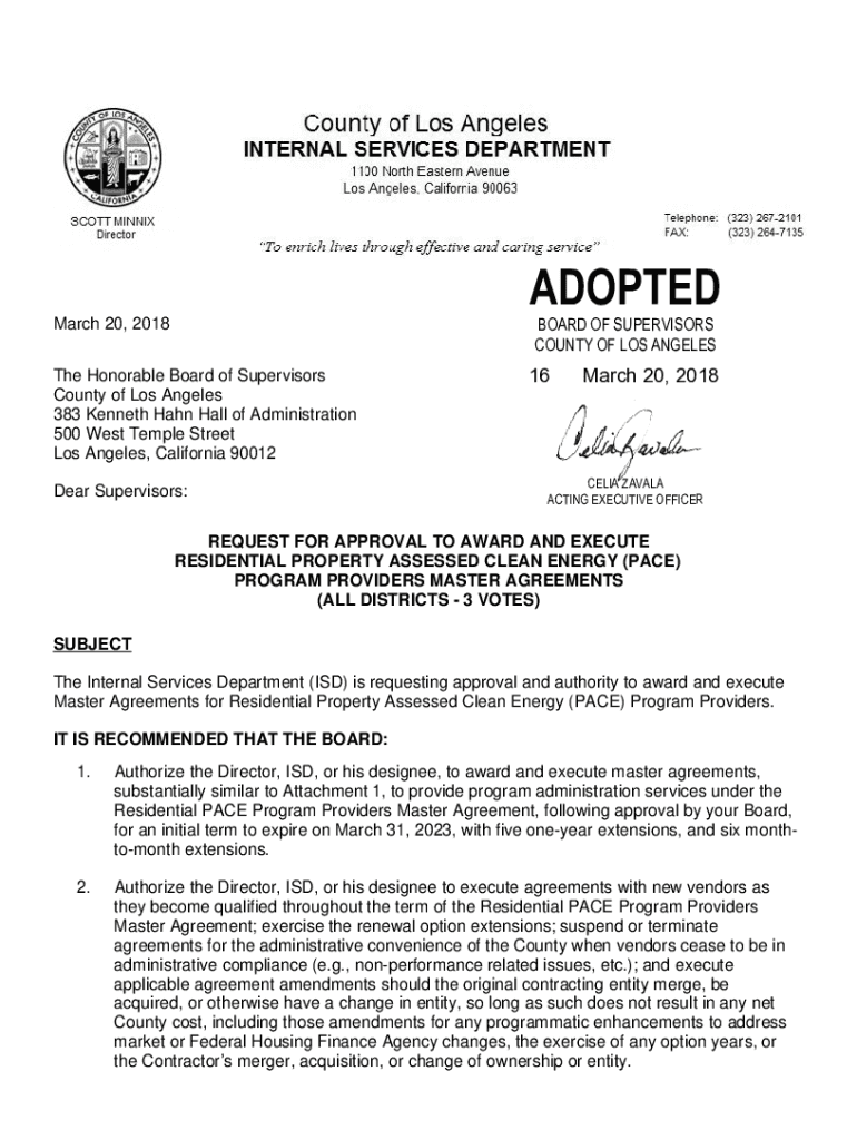 Fillable Online file lacounty pw.lacounty.govNovember072017BoardLetterThe Honorable Board of ...