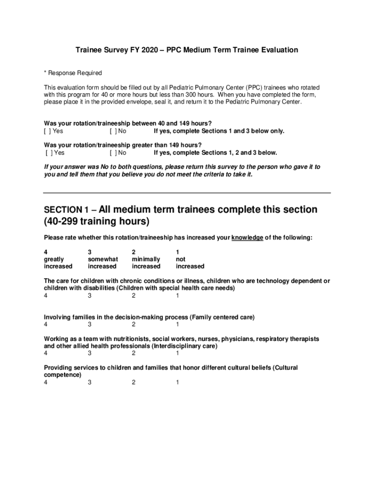 Fillable Online www.aucd.org docs 2020ppcmediumsurveyMedium Term Trainee Evaluation Form - aucd ...