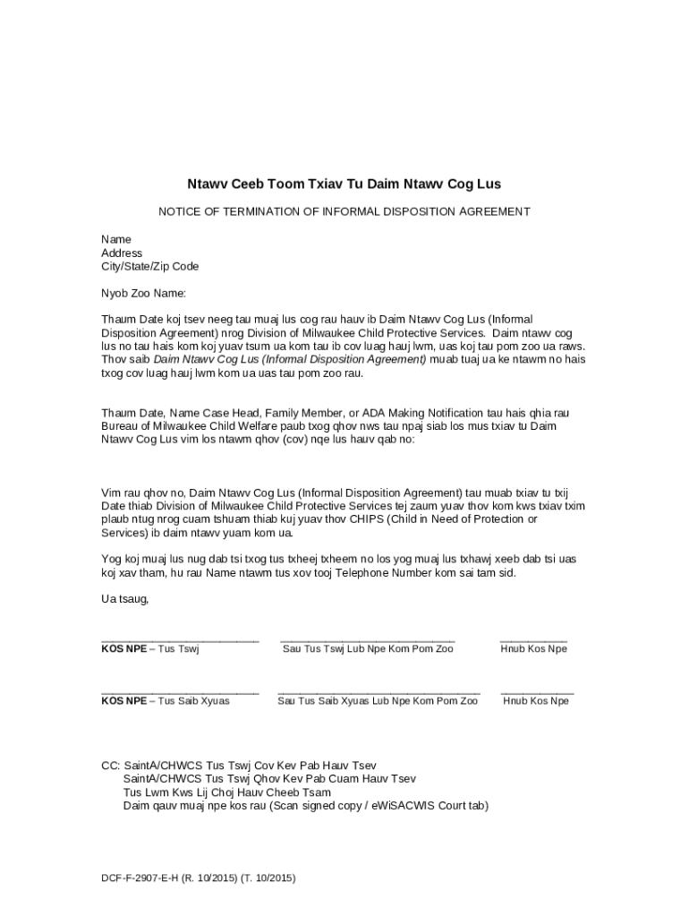 (Print on agency letterhead) - dcf wisconsin Doc Template | pdfFiller