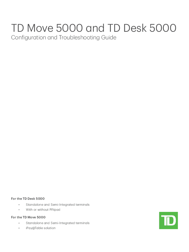 Fillable Online TD Move 5000 and TD Desk 5000 Configuration and ...