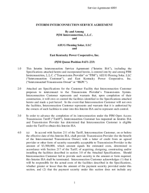 Fillable Online agreements.pjm.comoatt4288OATT, 211 Interim ...