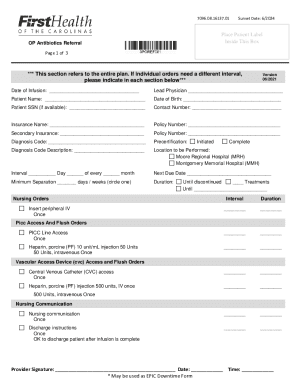 Fillable Online OP Antibiotics Referral. Template Fax Email Print - pdfFiller