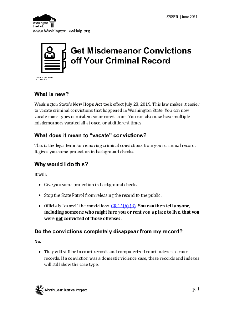 Fillable Online Get Misdemeanor Convictions off Your Criminal Record ...