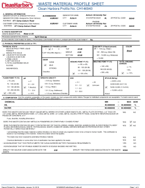 Fillable Online . Report represents a single profile and it's ...