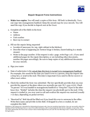 Fillable Online Repair Request Form TemplateFormstackRequest Letter for ...