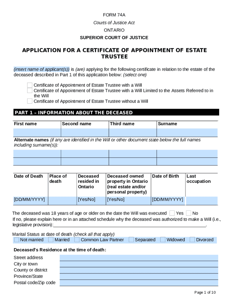74 14 - Fill Out and Sign Printable PDF TemplatesignNow - ontariocourts ...