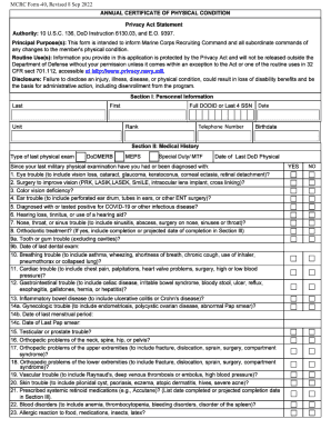 Fillable Online USMC Annual Cert, MCRC Form-40, 3.24.22.pdf Fax Email ...