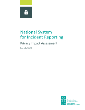 Fillable Online National System for Incident Reporting Privacy Impact ...