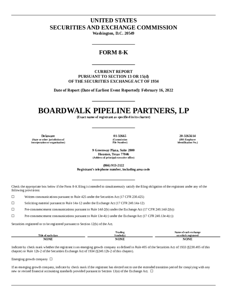 Boardwalk Pipeline Partners, LP (. EDGAR Online Pro Doc Template | pdfFiller
