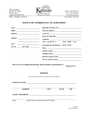 Fillable Online www.kdor.ks.govAppsDLStatusKansas Department of Revenue ...