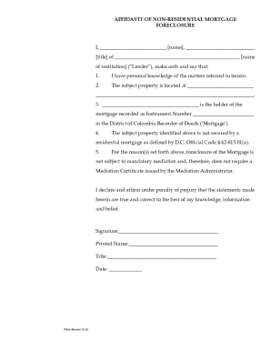 Fillable Online disb dc Name Affidavit - Mortgages ...