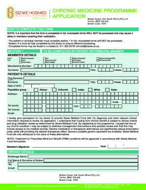 Fillable Online Chronic form.cdr Fax Email Print - pdfFiller
