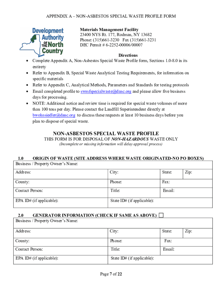 Fillable Online www.dec.ny.govchemical52706Solid Waste Facilities Forms ...