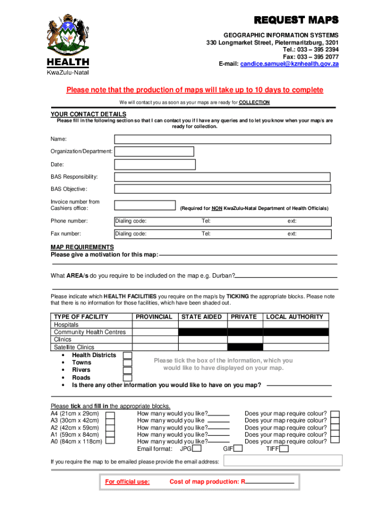 Fillable Online GIS - Map acknowledgement and request form. Geographic ...