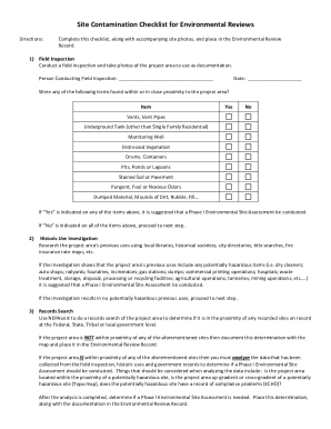 Fillable Online adeca alabama Site Contamination Checklist for ...