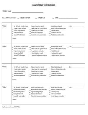 DOCUMENTATION OF INDIRECT SERVICES - Anderson School District Five Doc ...