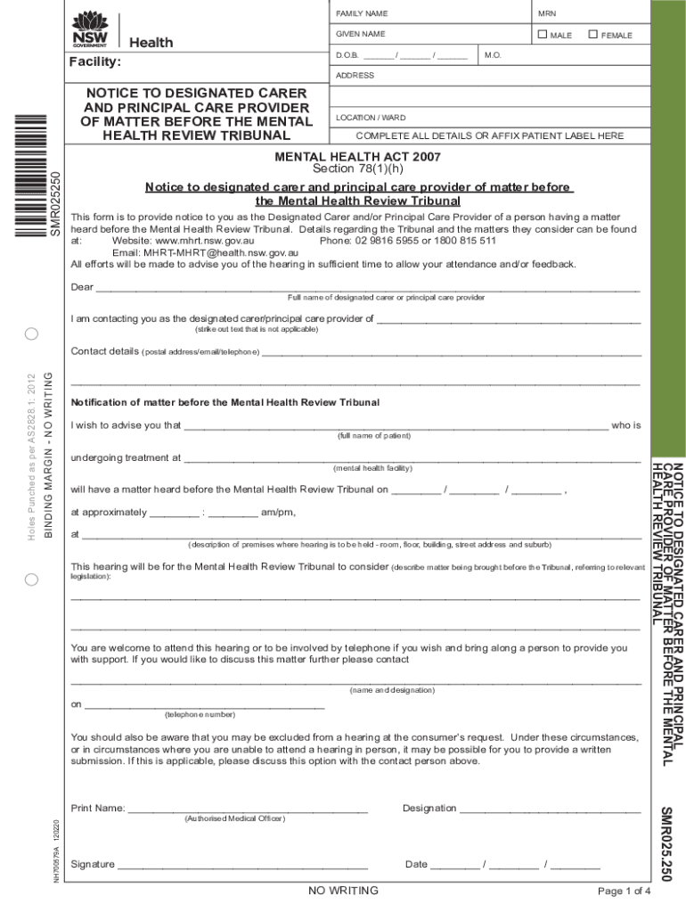 Fillable Online www.nsw.gov.au health mental-healthMental health support, services and programs ...