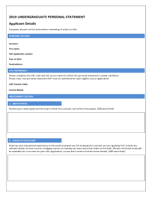 Fillable Online How to write a UCAS Undergraduate personal ...