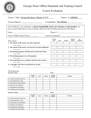 Fillable Online Georgia Peace Officer Standards and Training CouncilDJJ ...