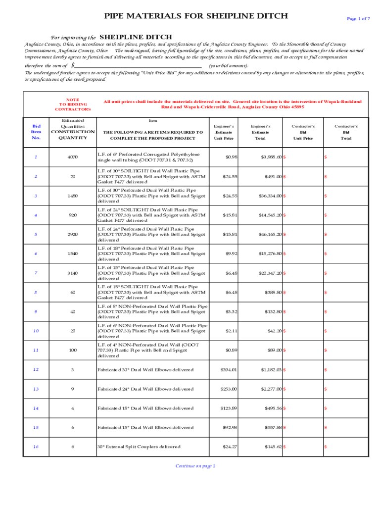 Fillable Online www.countymaterials.comconcrete-pipe-a-precastConcrete ...