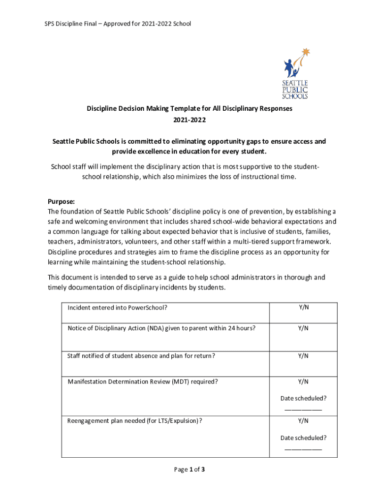 Fillable Online 14+ School Disciplinary Action Form Templates in DOCPDF ...