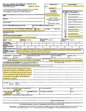 Fillable Online dot ca dot.ca.gov-mediaAgricultural Products Permit ...