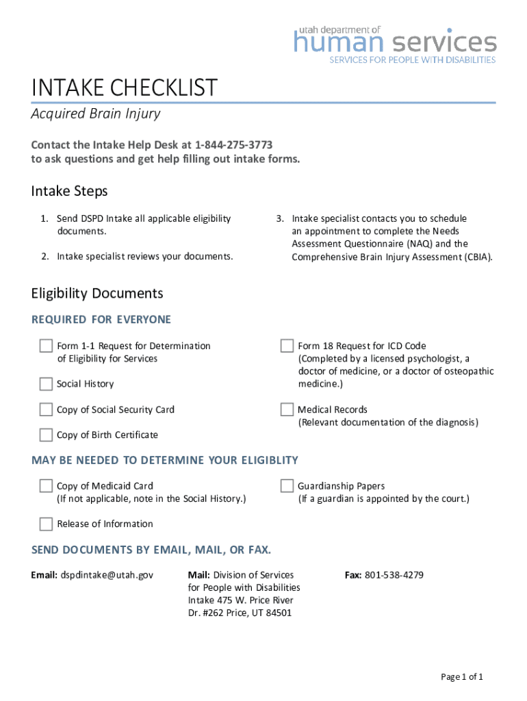 Fillable Online dspd utah Client IntakeSTEPS to CareTreatEffective ...