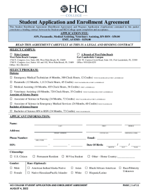 Fillable Online Enrollment Agreement Form TemplateJotform Fax Email ...