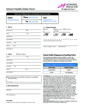 Fillable Online Use any of these four convenient ways to order - School ...