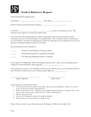 Fillable Online registrar.uoregon.eduform-reference-requestStudent ...