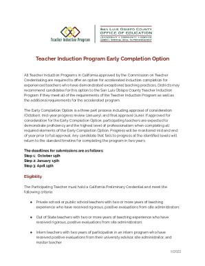 Fillable Online Teacher Induction Program OverviewTeacher Induction ...