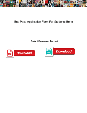 Fillable Online Bus Pass Application Form For Students Bmtc. Bus Pass ...