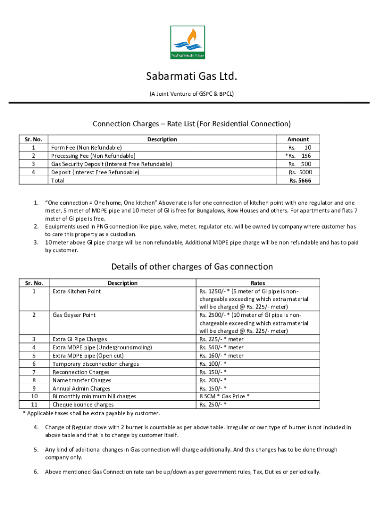 Fillable Online Sabarmati Gas Ltd. (A Joint Venture of GSPC & BPCL Fax ...