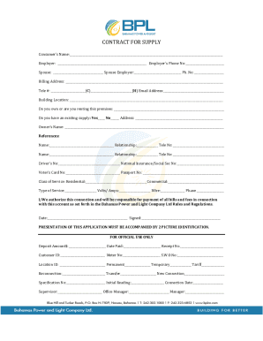 Fillable Online www.bplco.com attachment bpl-contract-for-supplyBPL ...