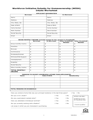 Fillable Online PREQUALIFICATION WORKSHEET Fax Email Print - pdfFiller