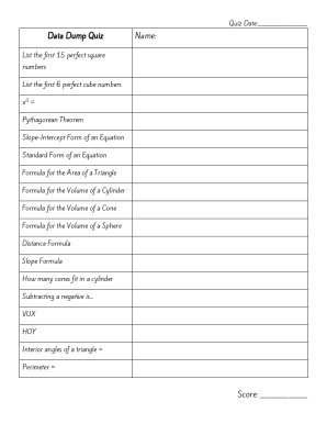 Fillable Online List of Perfect SquaresPrintable Charts - Math ...