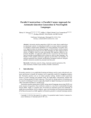 Fillable Online Parallel Construction - A Parallel Corpus Approach for ...