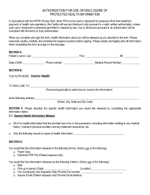 Fillable Online No Authorization Required: Permitted Uses and ...