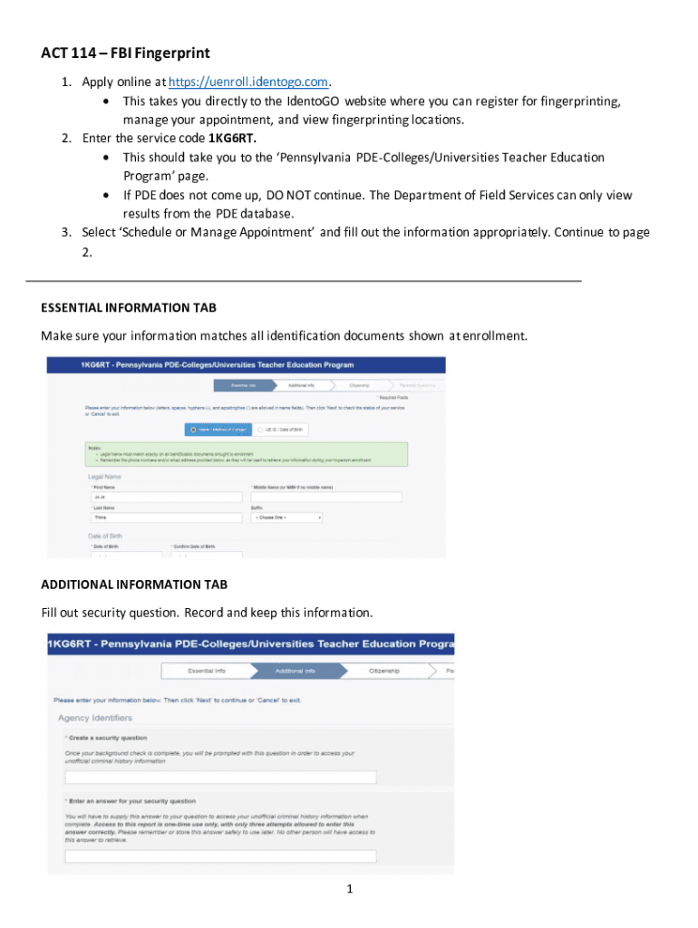 Fillable Online www.dhs.pa.gov KeepKidsSafe ClearancesFBI ...