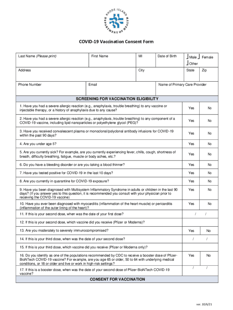Fillable Online dcyf ri dcyf.ri.govmedia2831COVID-19 Vaccination ...
