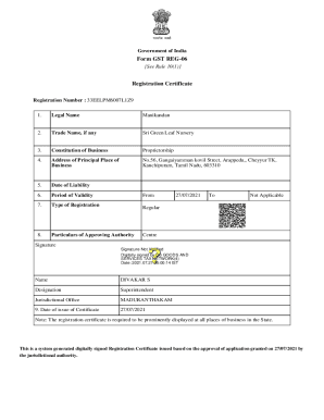 Fillable Online Gst Reg 06 - Fill and Sign Printable Template OnlineUS ...