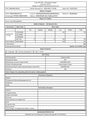 Fillable Online Form GST PMT 06 Payment Challan Fax Email Print - pdfFiller
