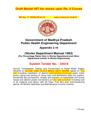 Fillable Online Public Works Department - RajasthanPublic Works ...