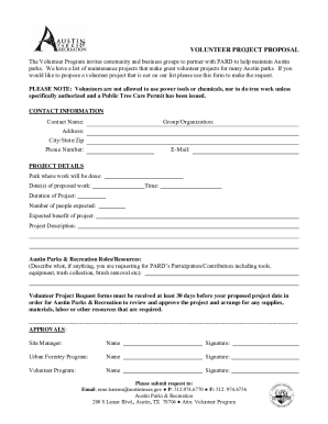 Fillable Online 11+ SAMPLE Volunteer Project Proposal in PDF10 ...