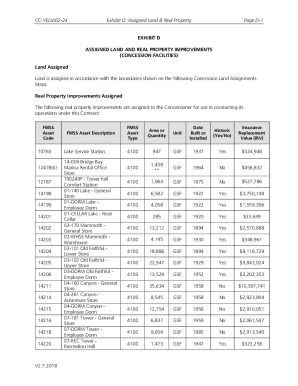 Fillable Online CC-YELL002-24 Exhibit D Assigned Land and Real Property ...